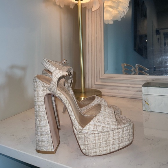 Chase + Chloe | Shoes | Chase Chloe Cream Platform Heels | Poshmark